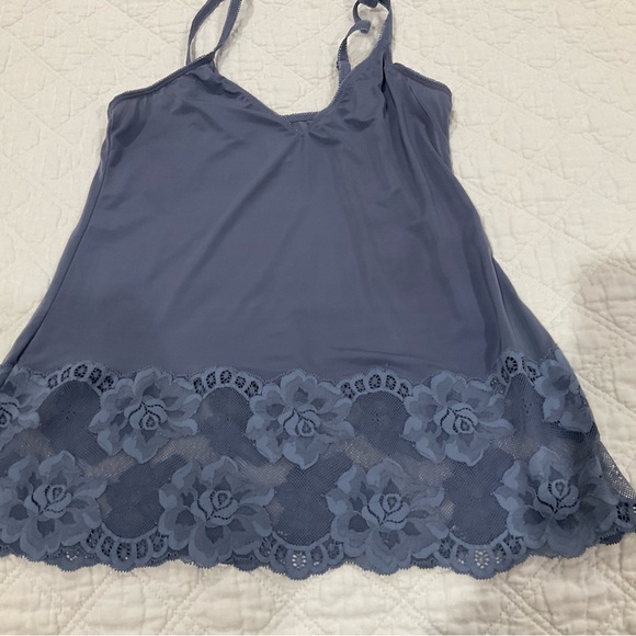 Wacoal | Intimates & Sleepwear | Wacoal Blue Lace Trim Chemise | Poshmark